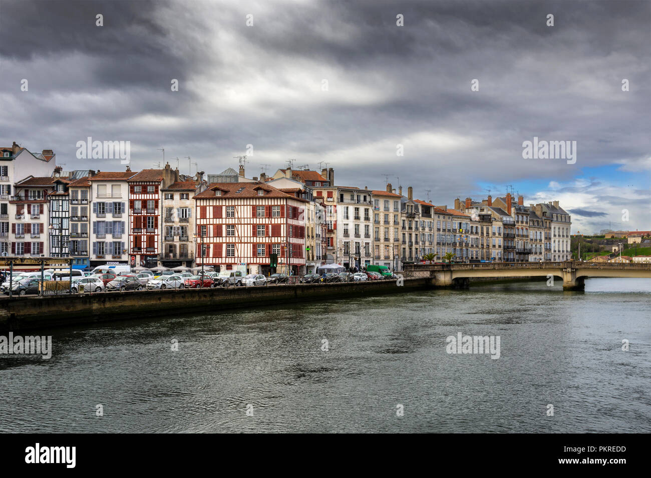 The city of Bayonne along the Nive River Stock Photo - Alamy