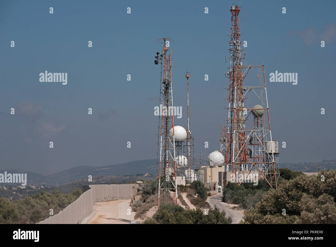 View of a signal intelligence–gathering installation of Unit 8200 an ...