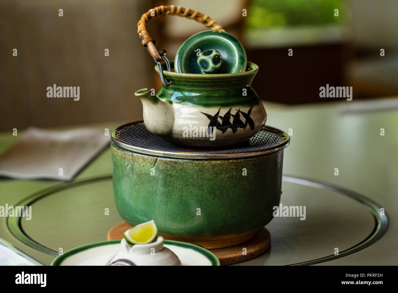 Japanese soup in the Japanese pot style Stock Photo - Alamy