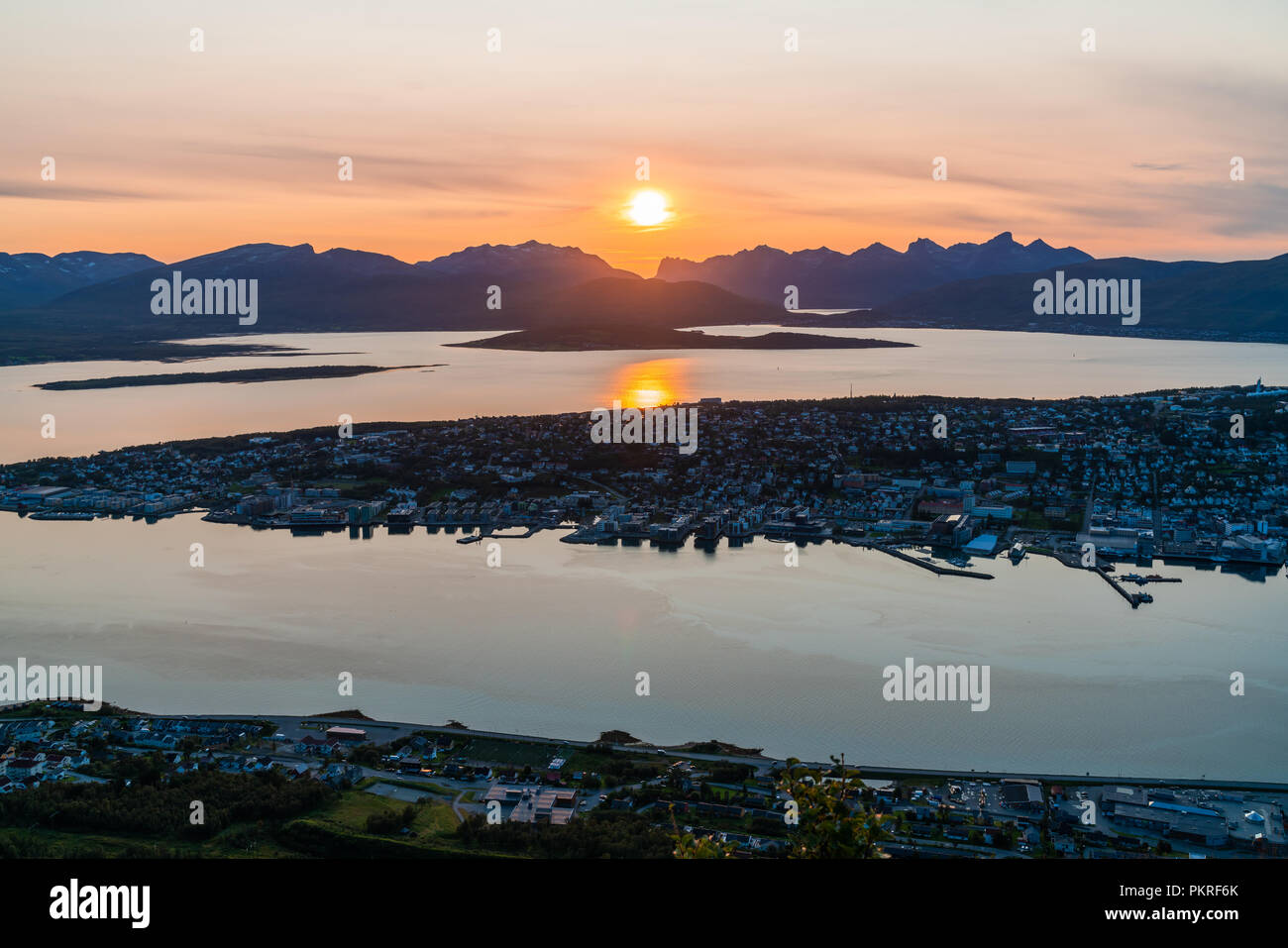 Aerial view strait in tromso hi-res stock photography and images - Alamy