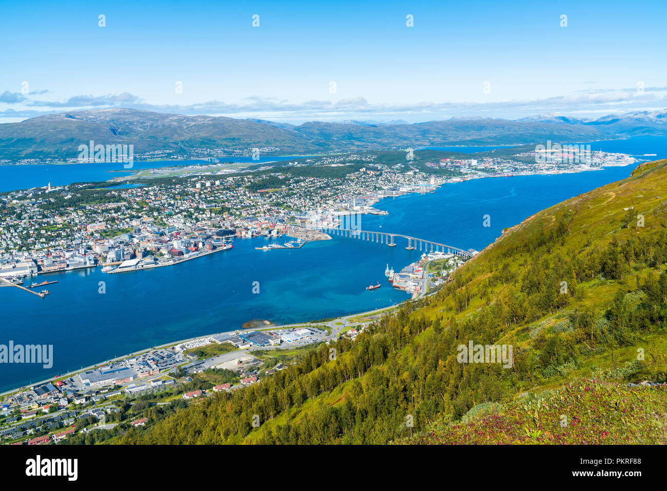 Aerial view strait in tromso hi-res stock photography and images - Alamy