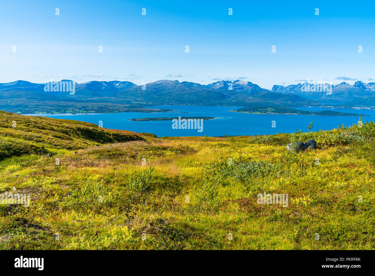 Aerial view strait in tromso hi-res stock photography and images - Alamy