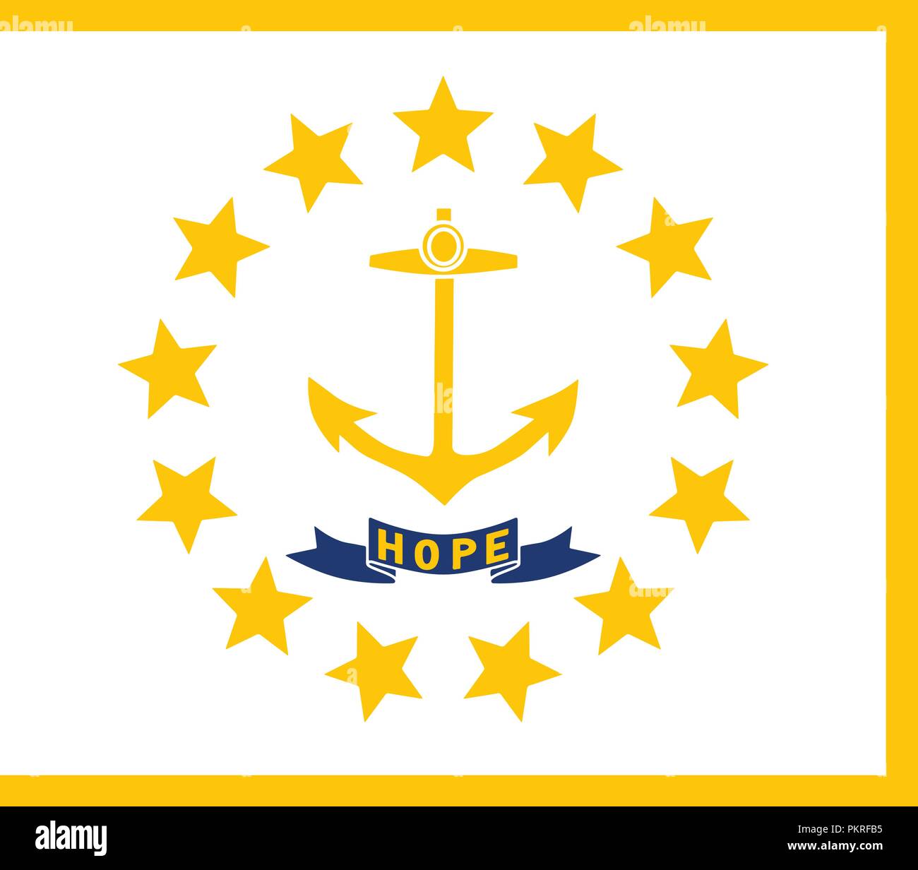 Flag of the USA State of Rhode Island, vector Stock Vector Image & Art ...