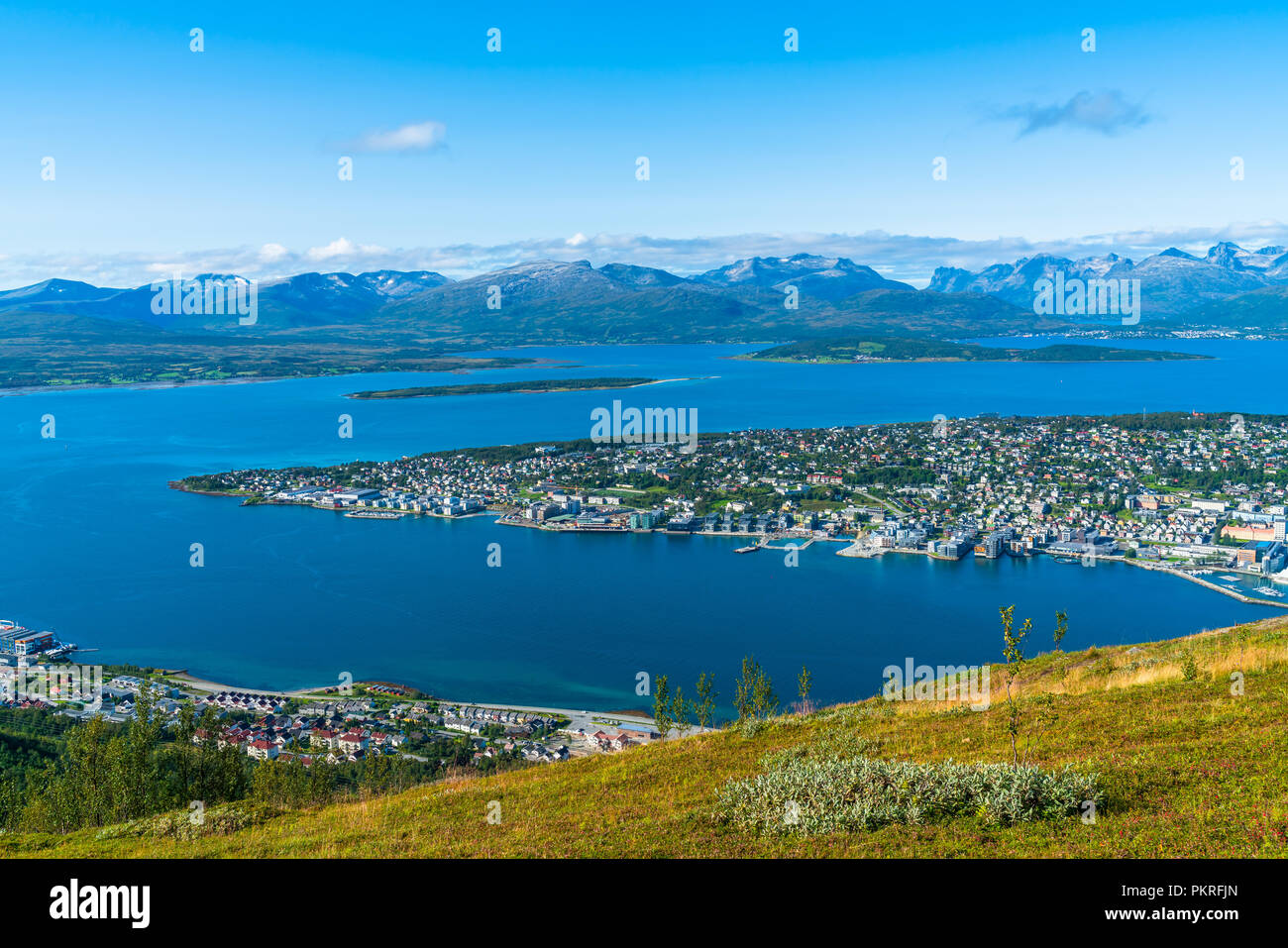 Aerial view strait in tromso hi-res stock photography and images - Alamy