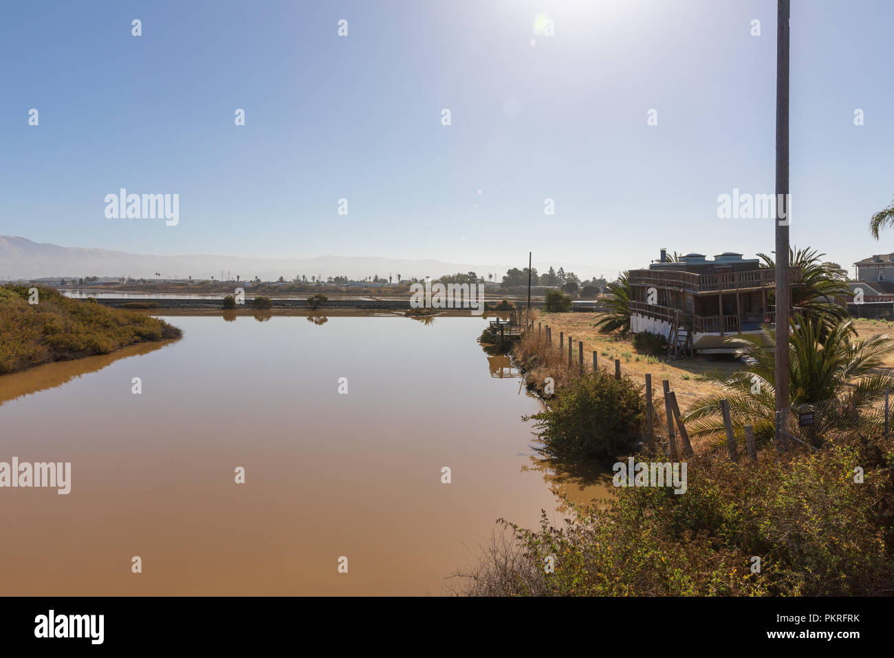 Alviso; view from Hope Street, by Alviso Marina County Park entrance ...