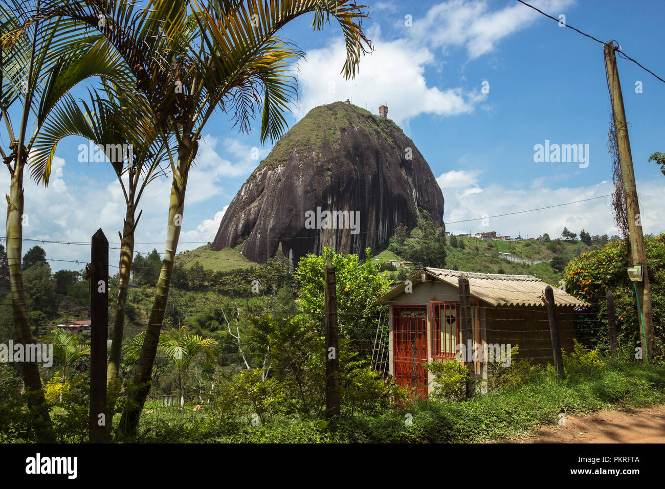 The Rock of Guatape, or Piedra del Penol, in Antioquia, Colombia Stock ...
