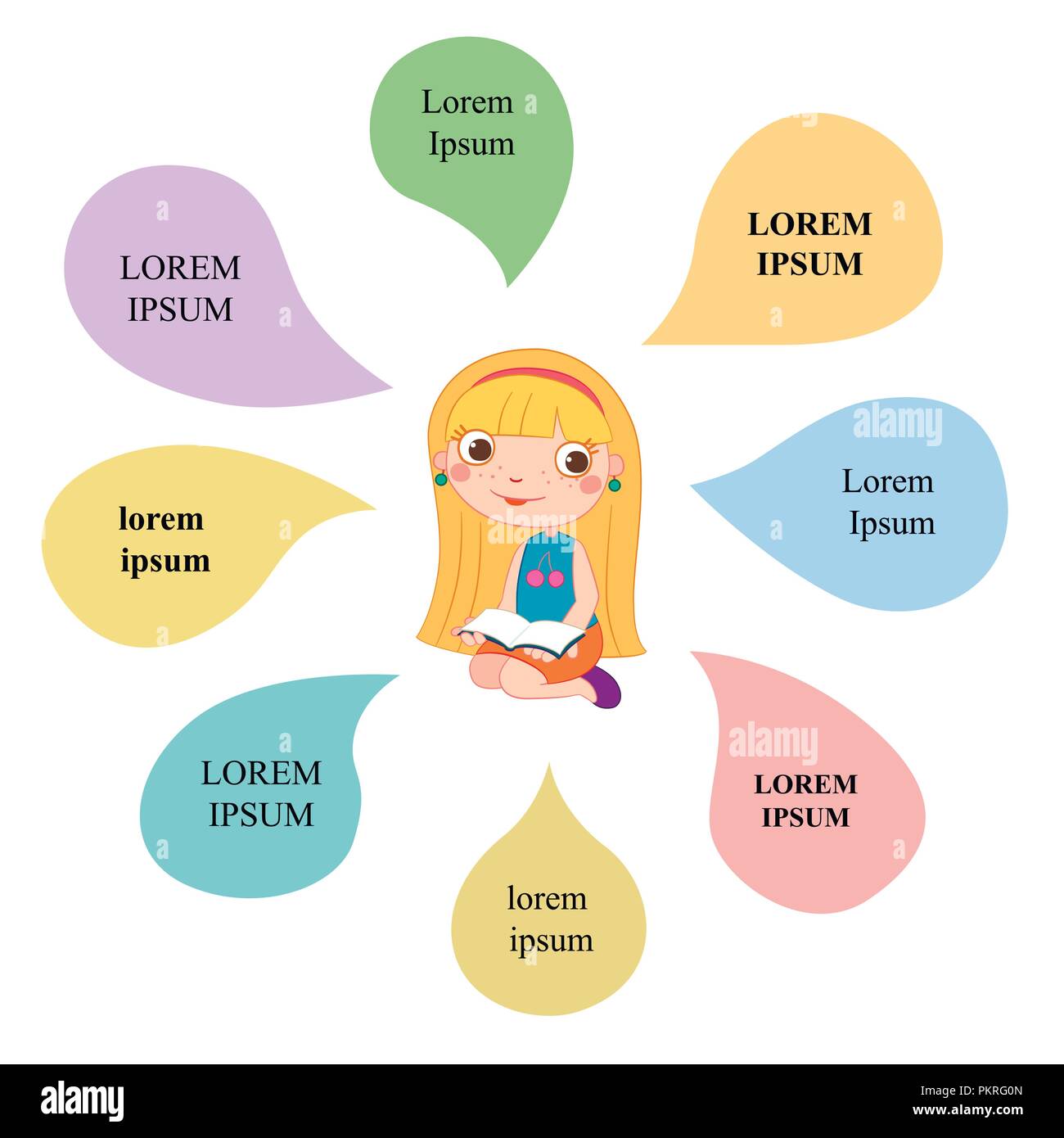 Vector brochure backgrounds with cartoon children. Infographic template ...