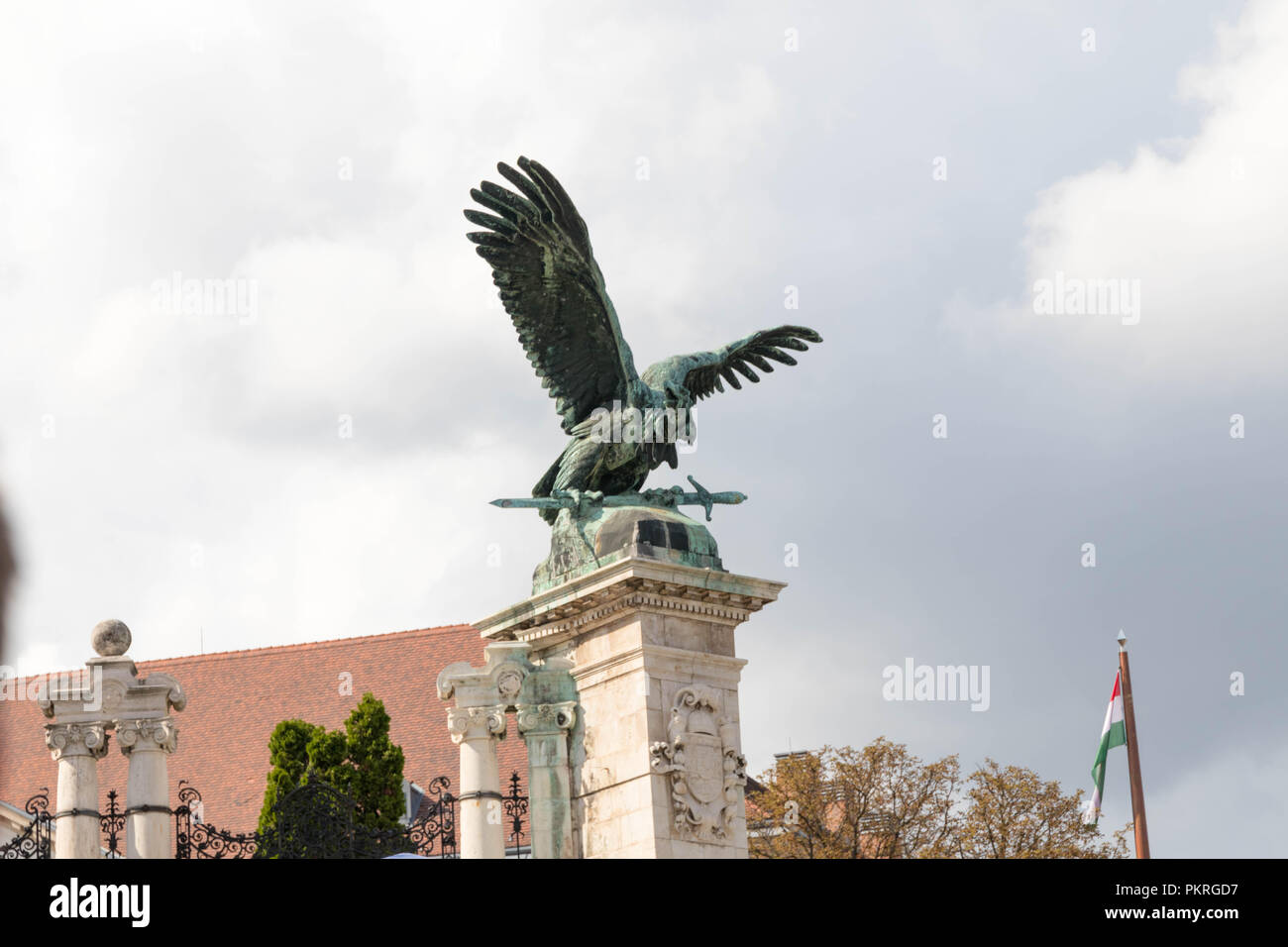 Statue hungarian turul bird sword hi-res stock photography and images ...