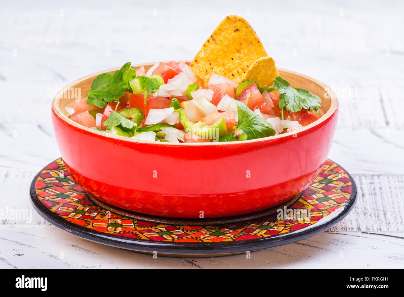 Mexican Pico de Gallo salsa Stock Photo - Alamy