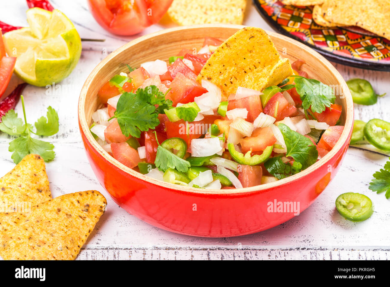 Mexican Pico de Gallo salsa Stock Photo - Alamy