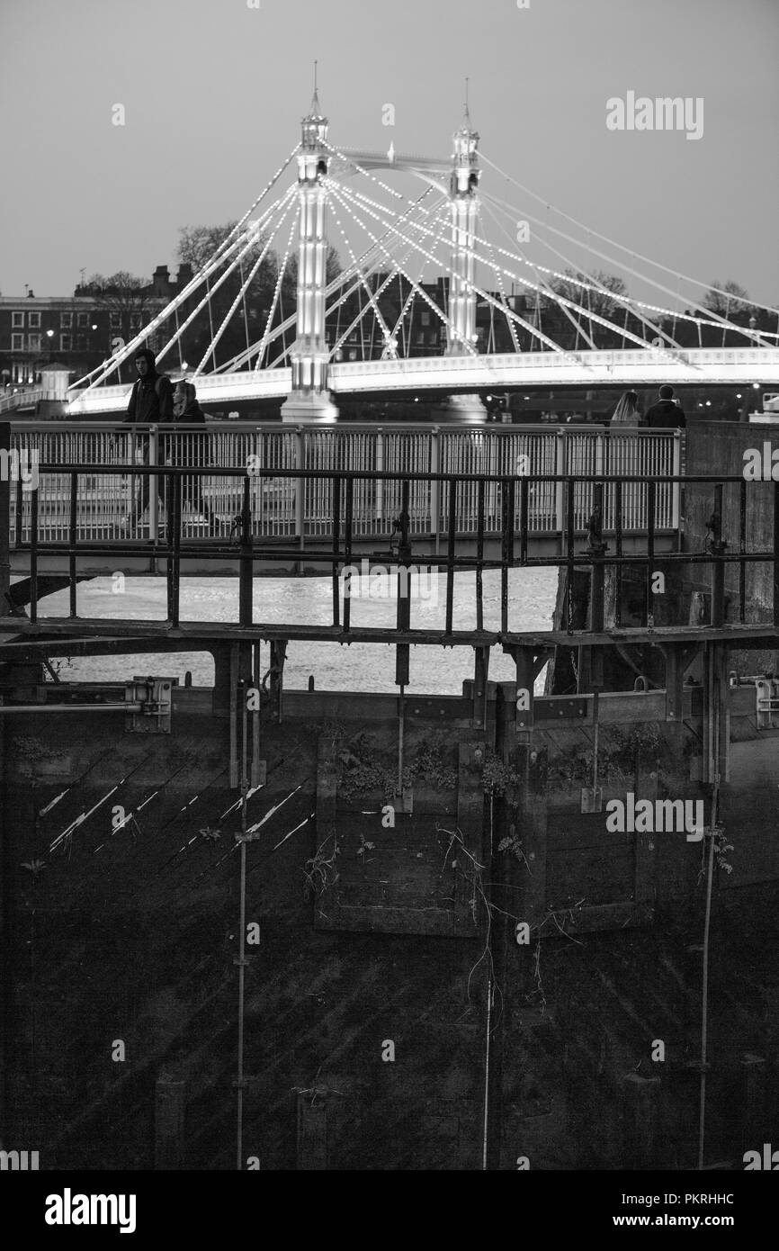 Prince Albert Bridge, London Stock Photo - Alamy