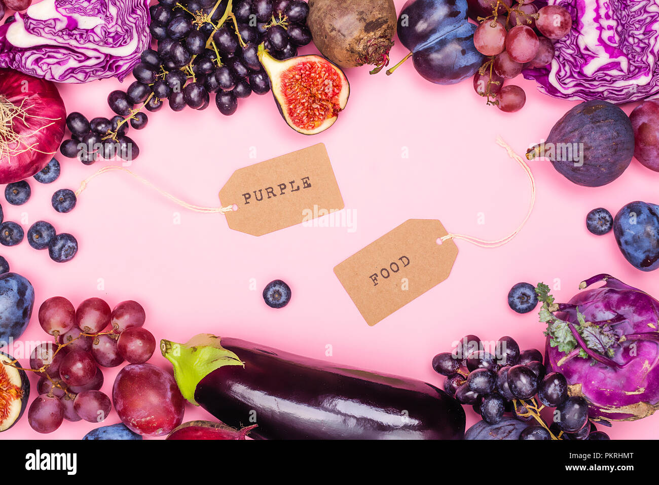 Selection of purple foods Stock Photo - Alamy