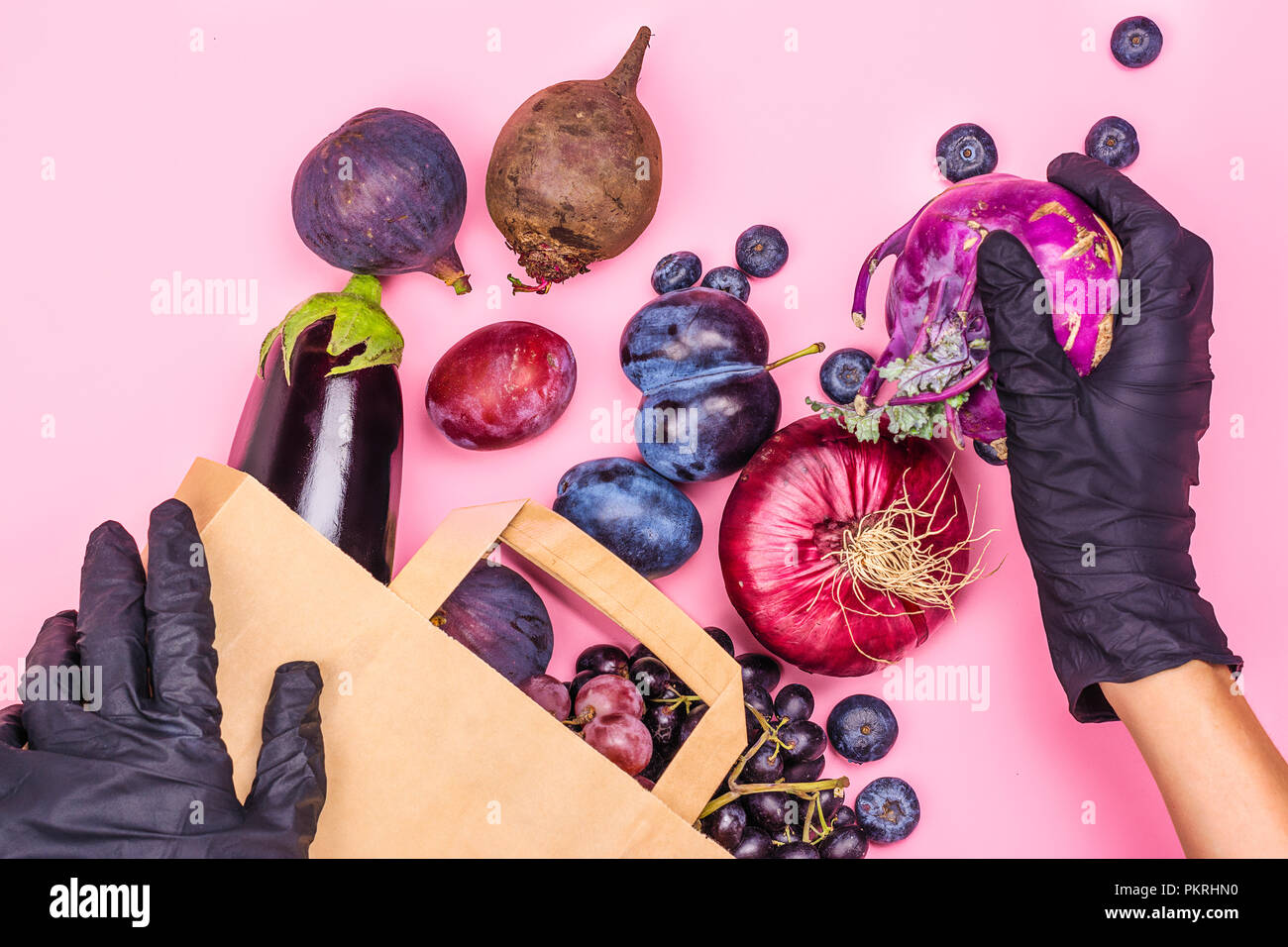 Selection of purple foods Stock Photo - Alamy