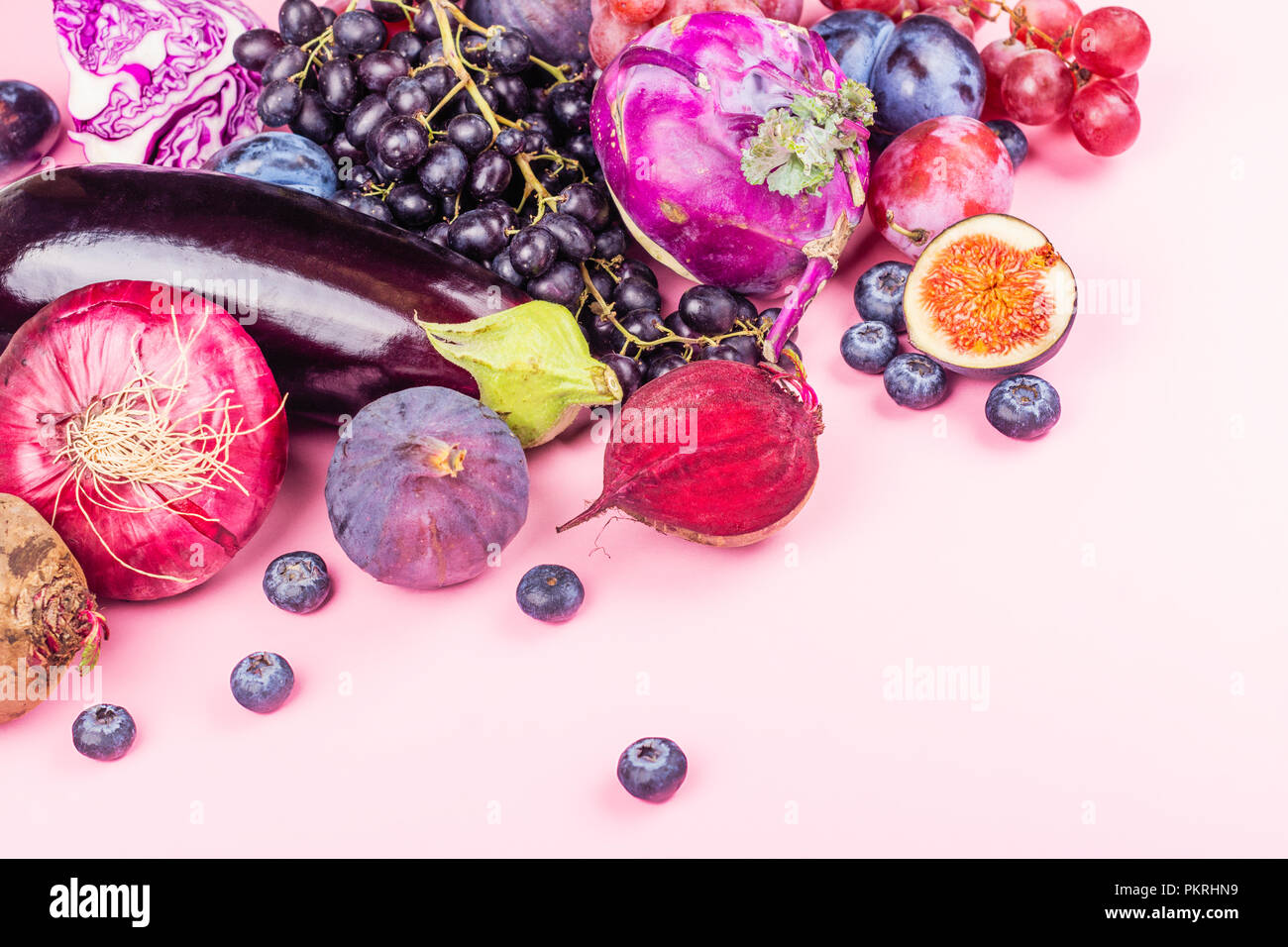Selection of purple foods Stock Photo - Alamy