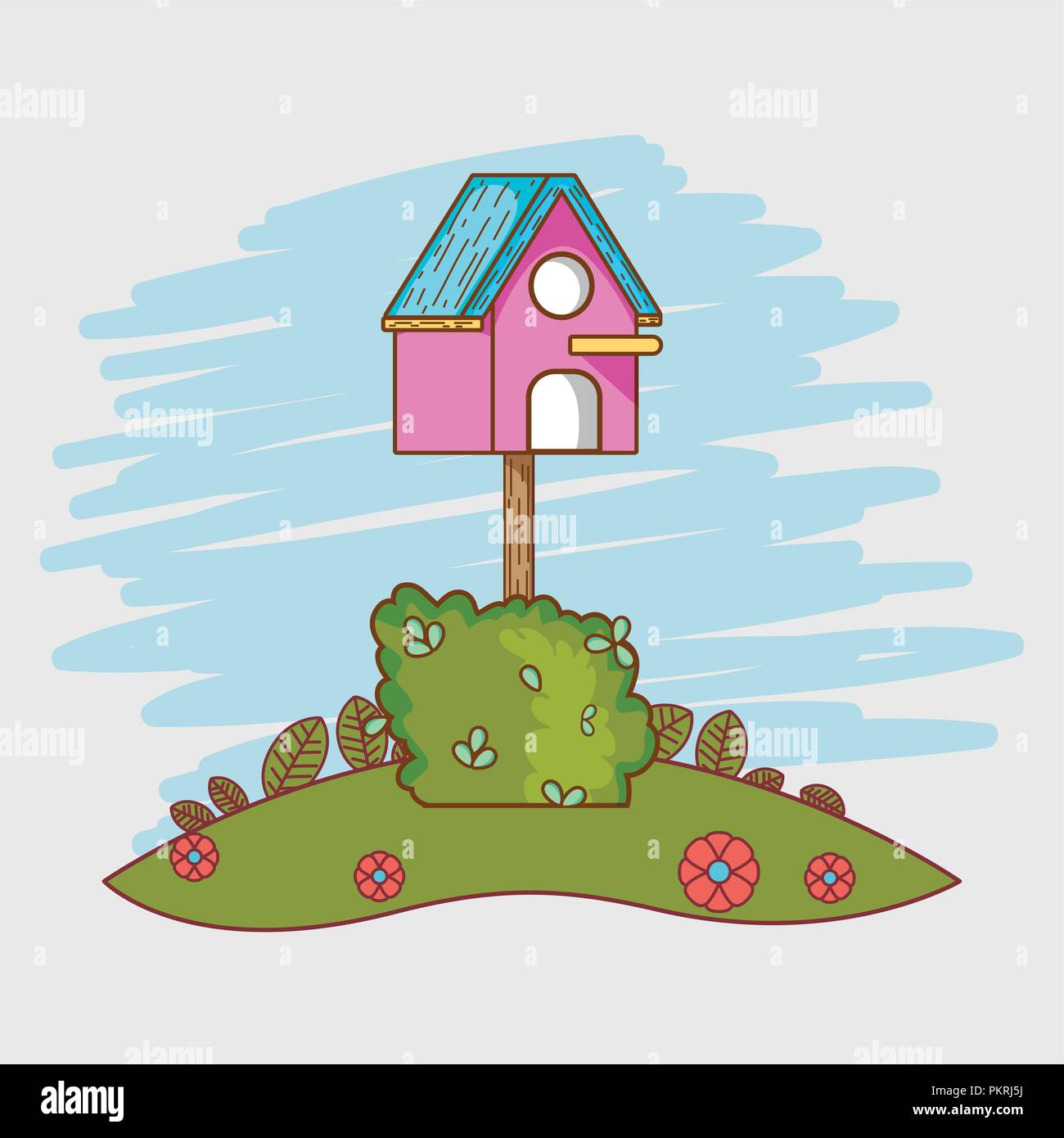Bird house cartoon Stock Vector Image & Art - Alamy