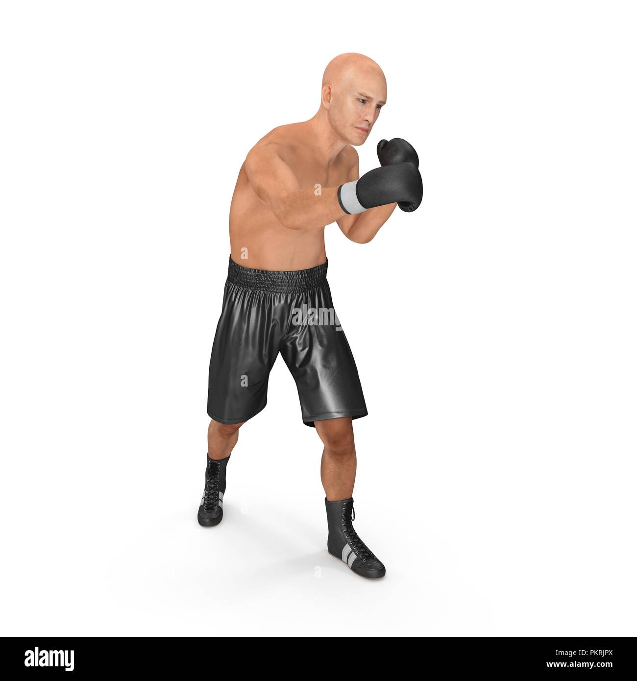 Young man boxing fighting pose Cut Out Stock Images & Pictures - Alamy