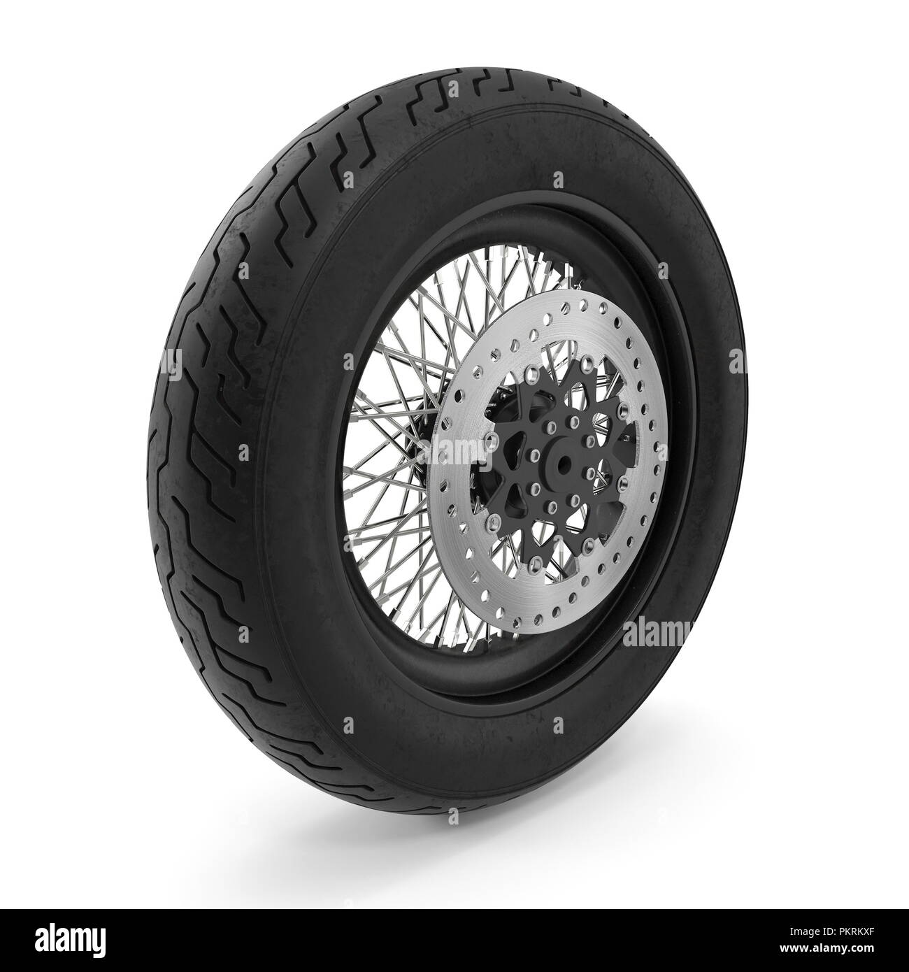Motorcycle rear wheel detail Cut Out Stock Images & Pictures - Alamy