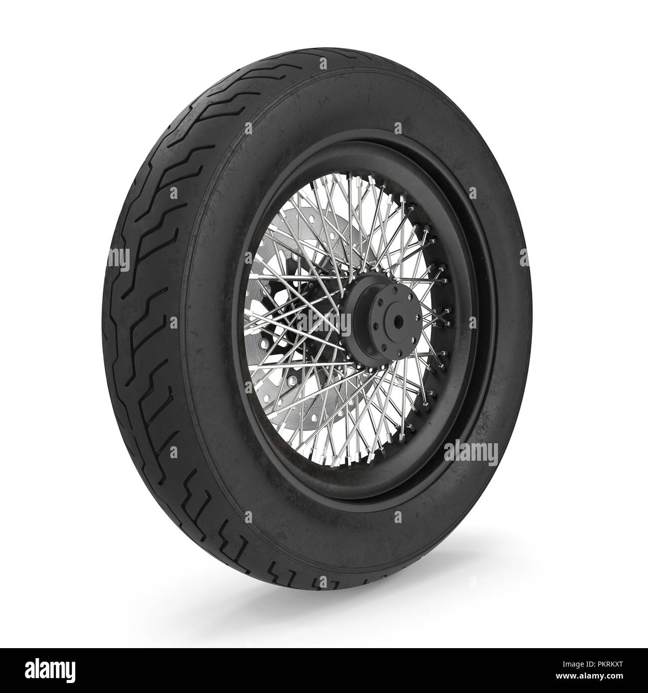 Motorcycle back wheel Cut Out Stock Images & Pictures - Alamy