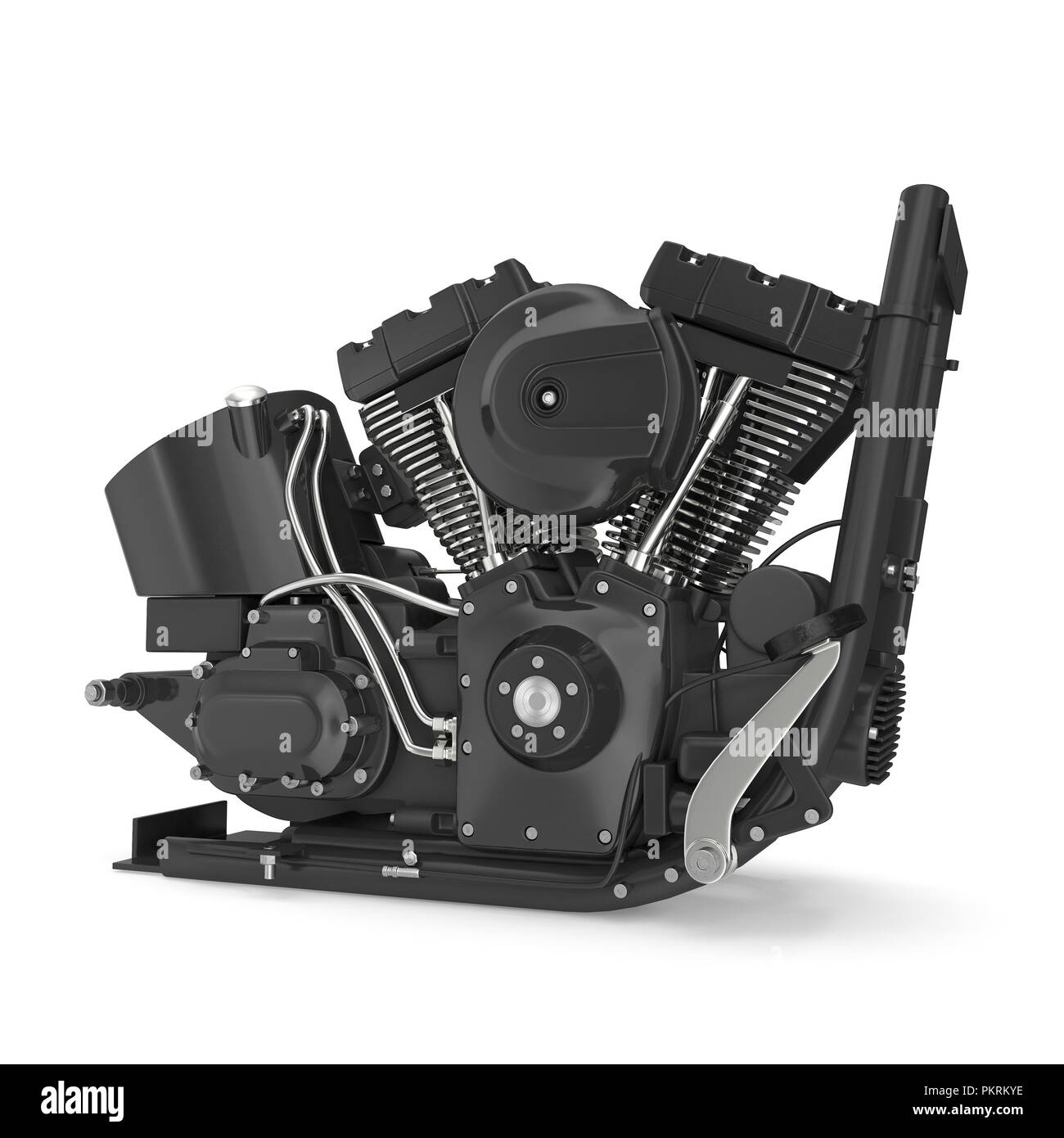 3d render motorcycle engine Cut Out Stock Images & Pictures - Alamy