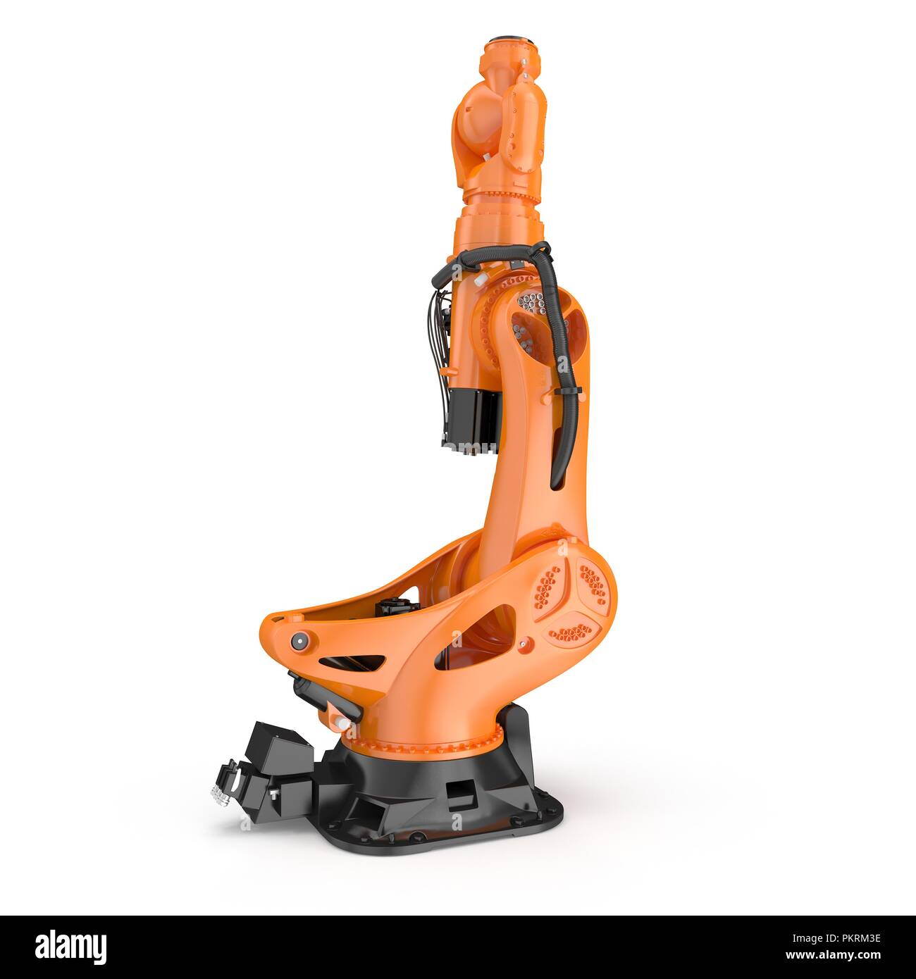 robotic hand machine tool isolated on white. 3D illustration Stock ...