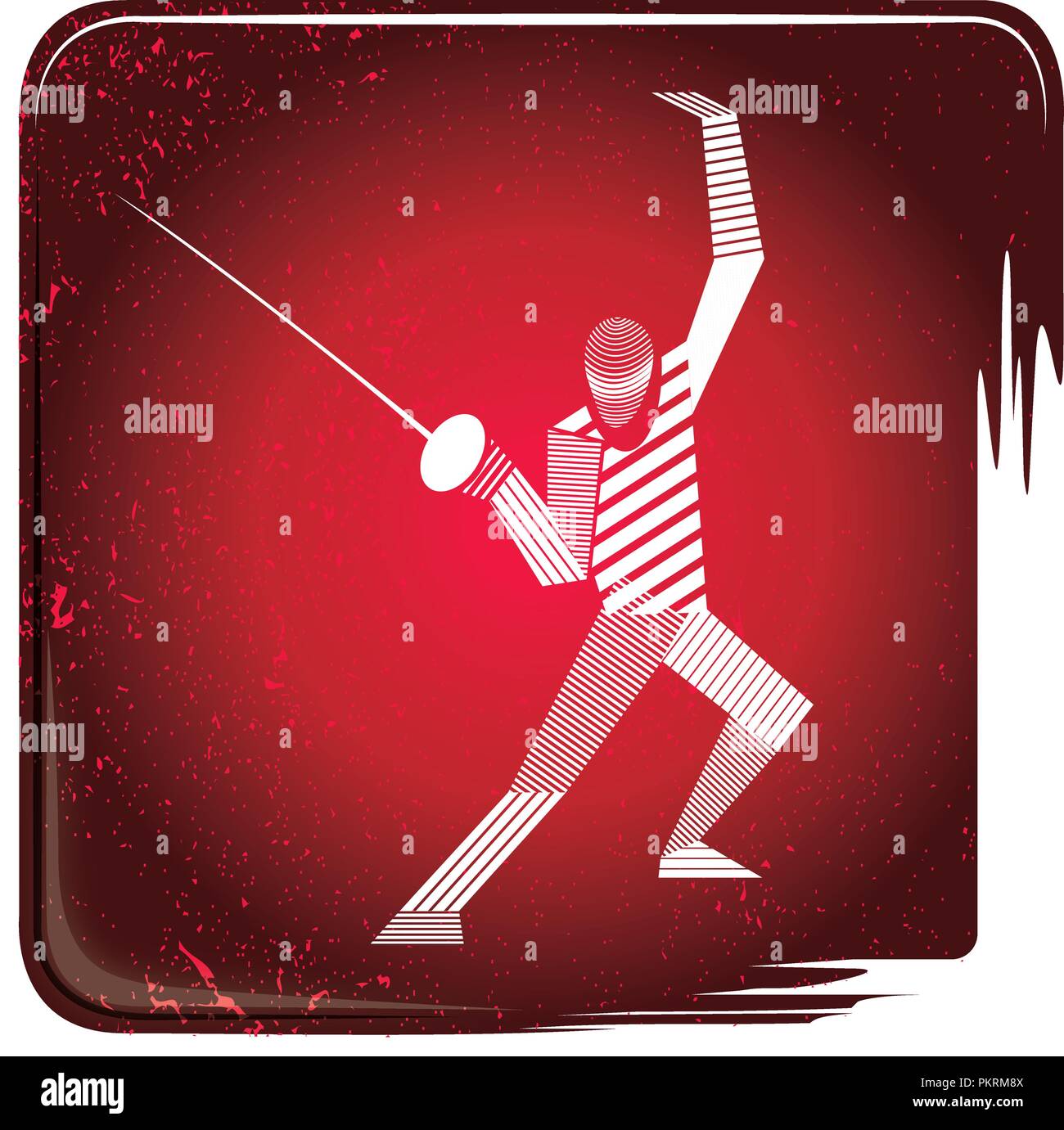 Fencing sword logo hi-res stock photography and images - Alamy