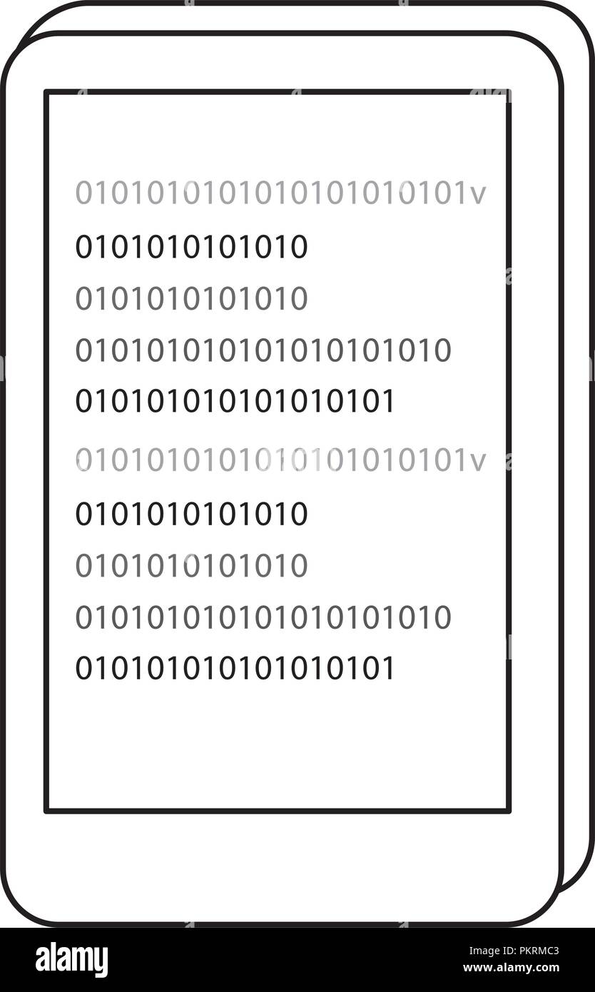 outline smartphone code program data network technology Stock Vector Image & Art - Alamy