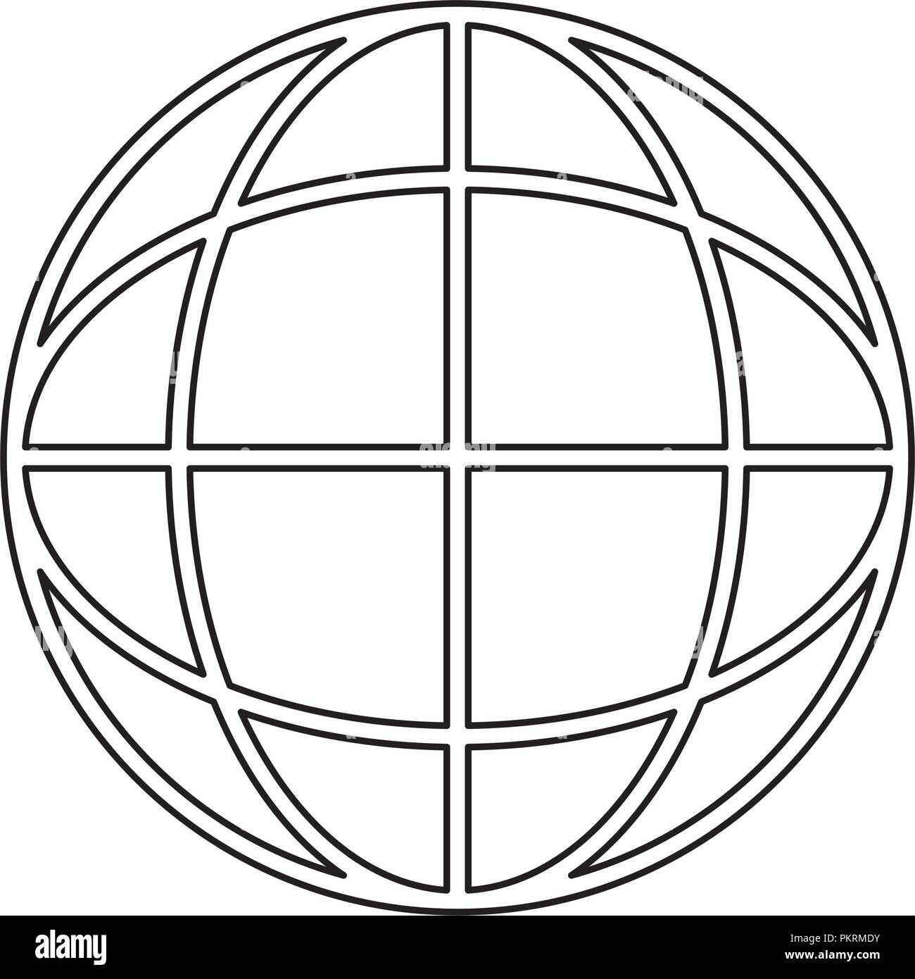 outline global digital network data connection Stock Vector Image & Art ...