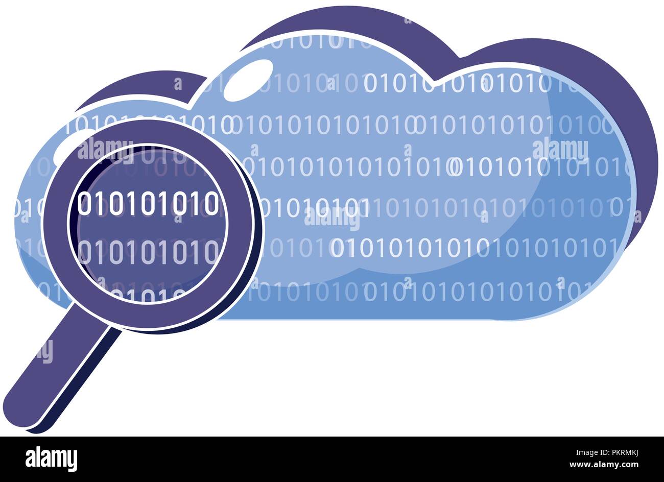 Computer magnifying processing cloud hi-res stock photography and ...