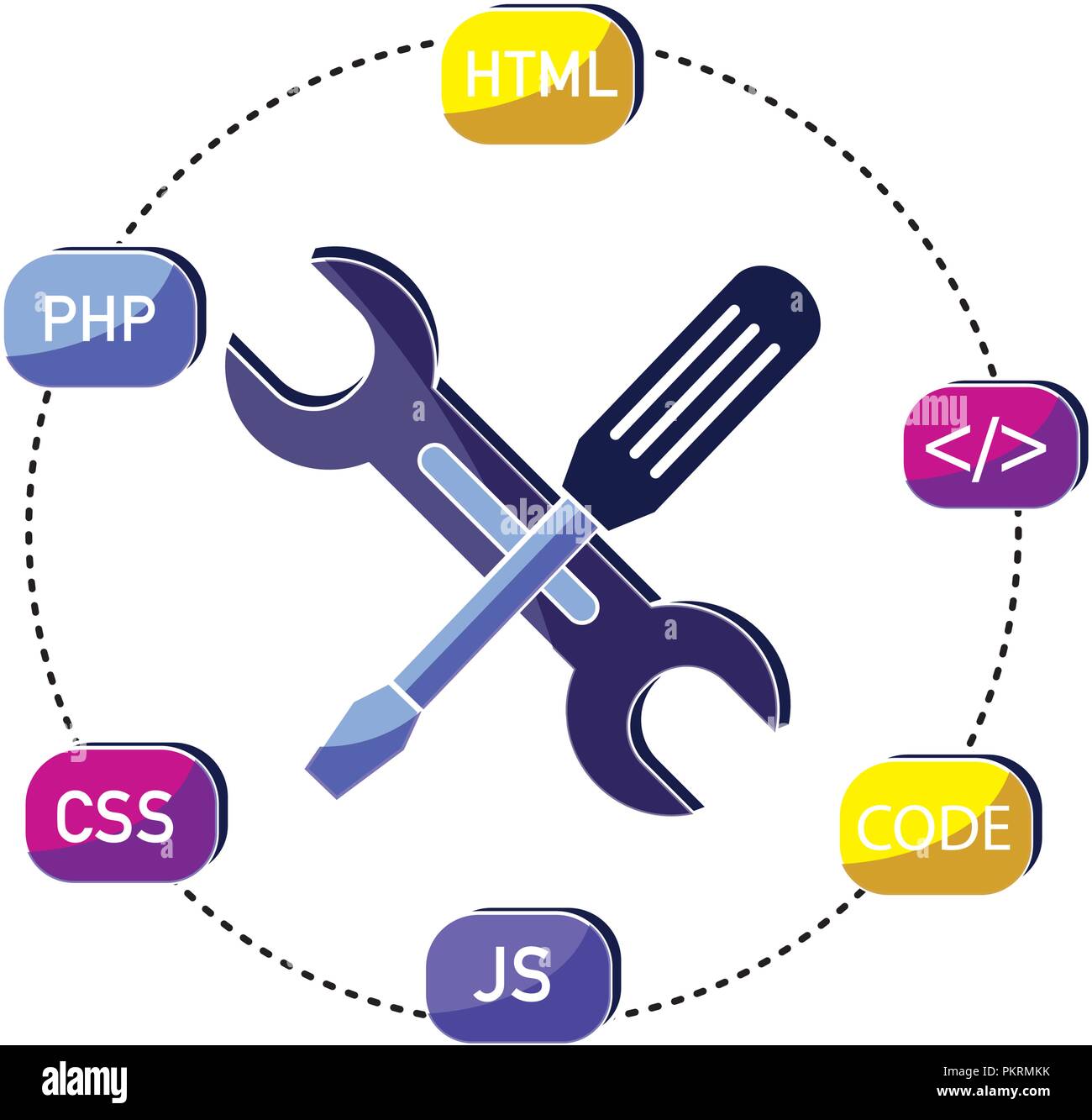 industry equipments and data programing code Stock Vector Image & Art ...