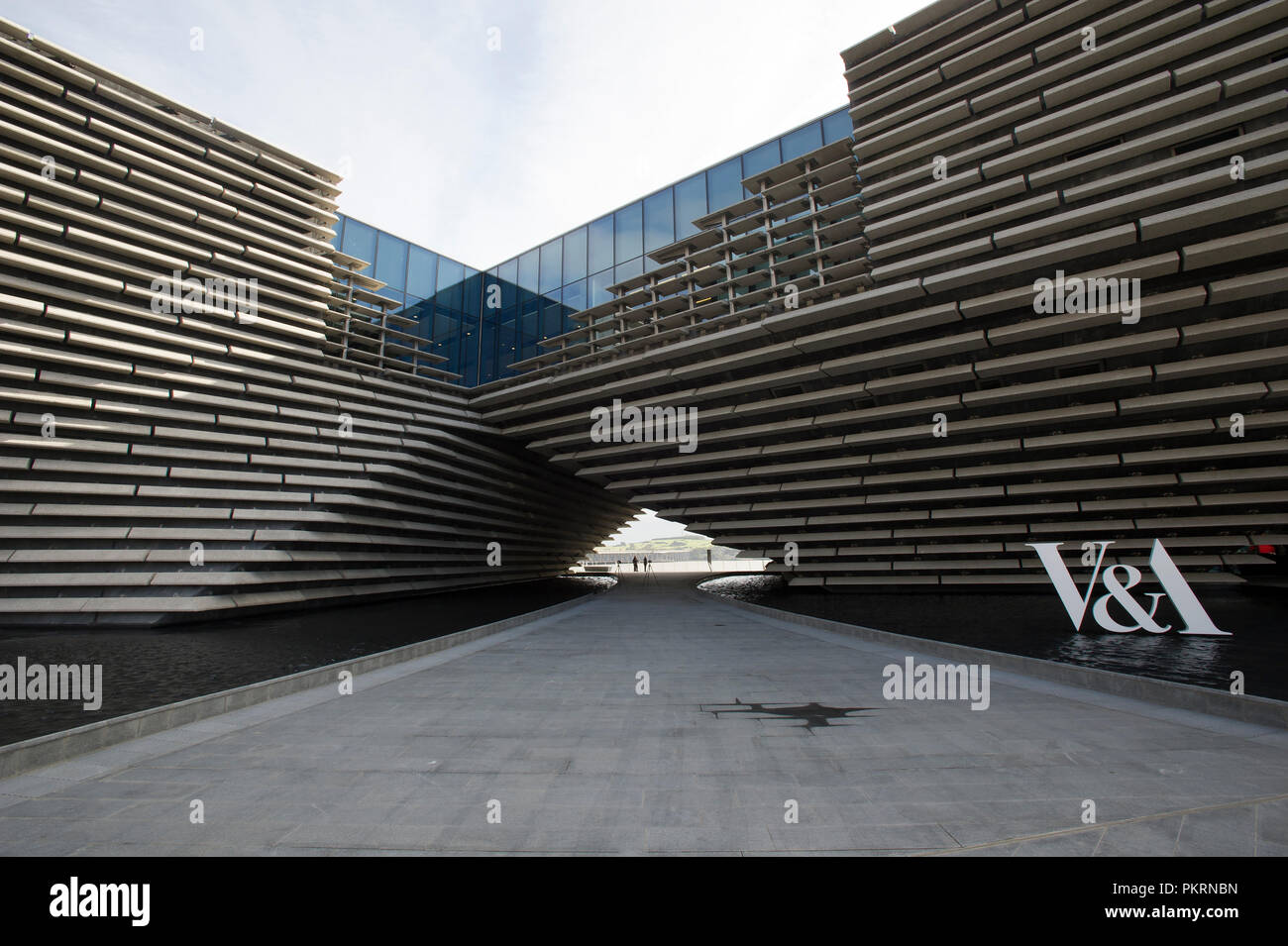 Exterior view of the new V & A design museum on the Dundee waterfront ...