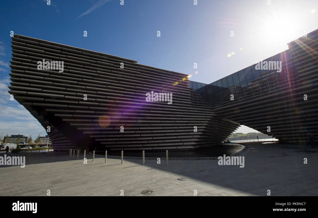 Exterior view of the new V & A design museum on the Dundee waterfront ...