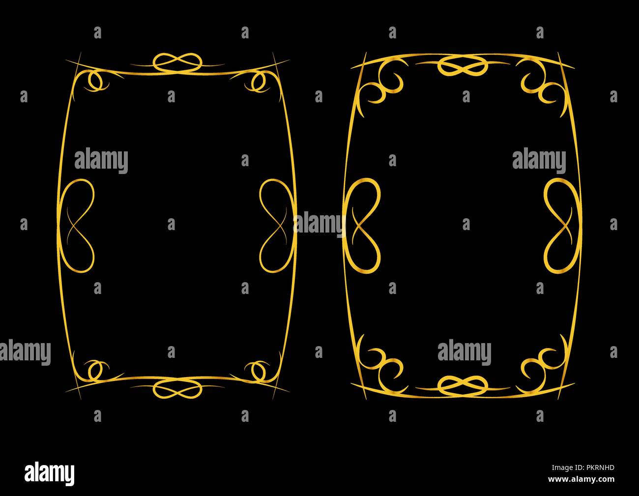 Two decorative twisted frames for photos and decor Stock Vector Image ...