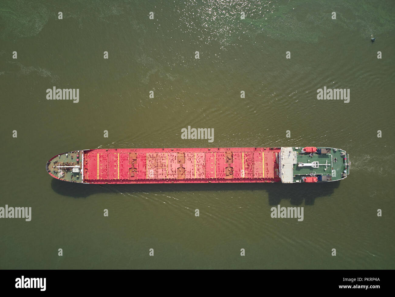 cargo ship sailing on the river Stock Photo - Alamy