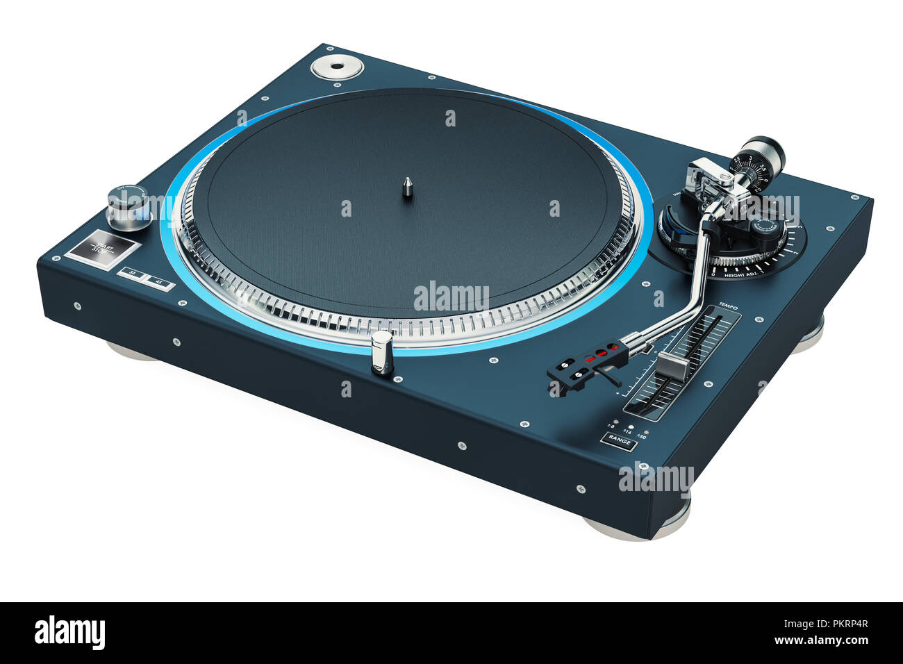 Phonograph Turntable. 3D rendering isolated on white background Stock ...