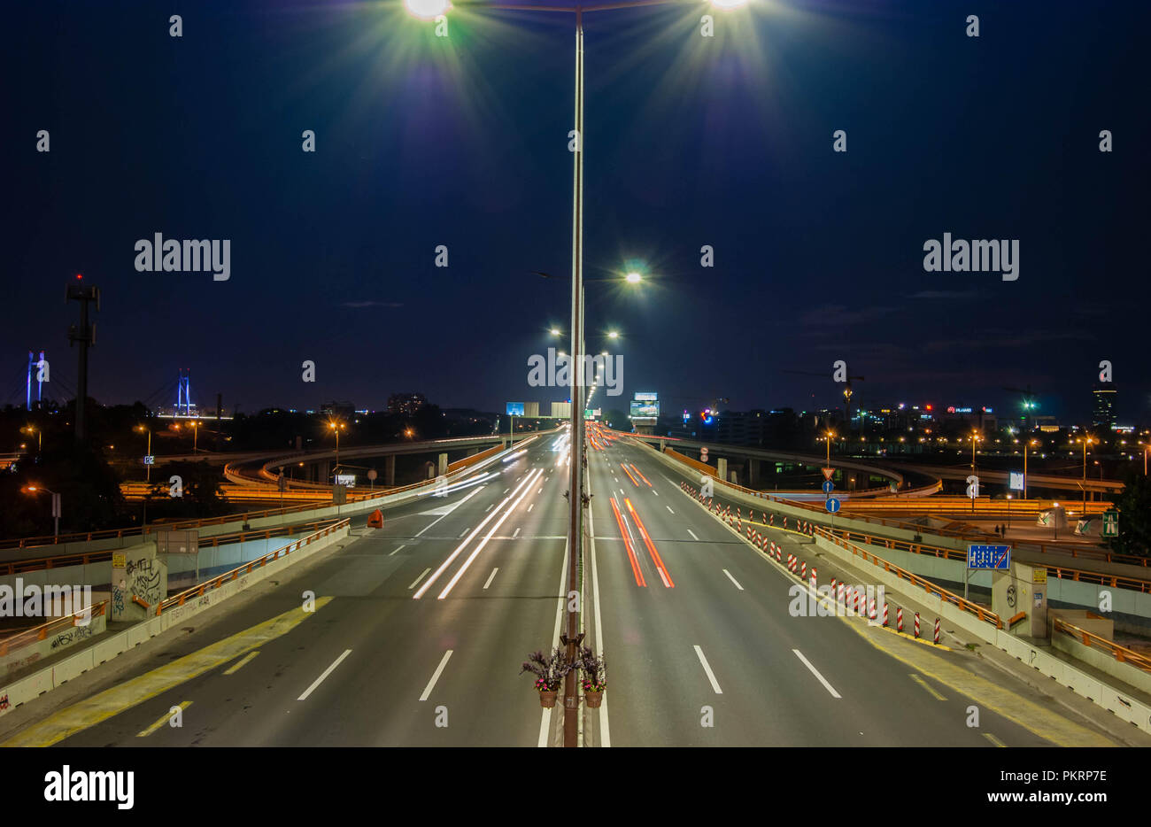 highway light trails Stock Photo - Alamy