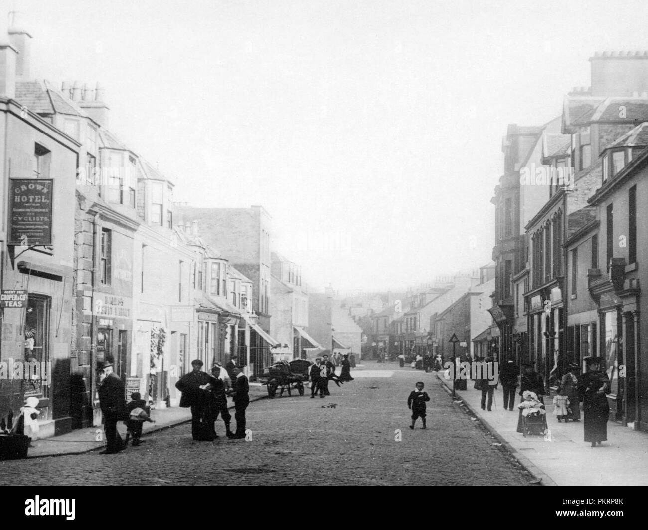 Dockhead Street, Saltcoats, early 1900s Stock Photo - Alamy