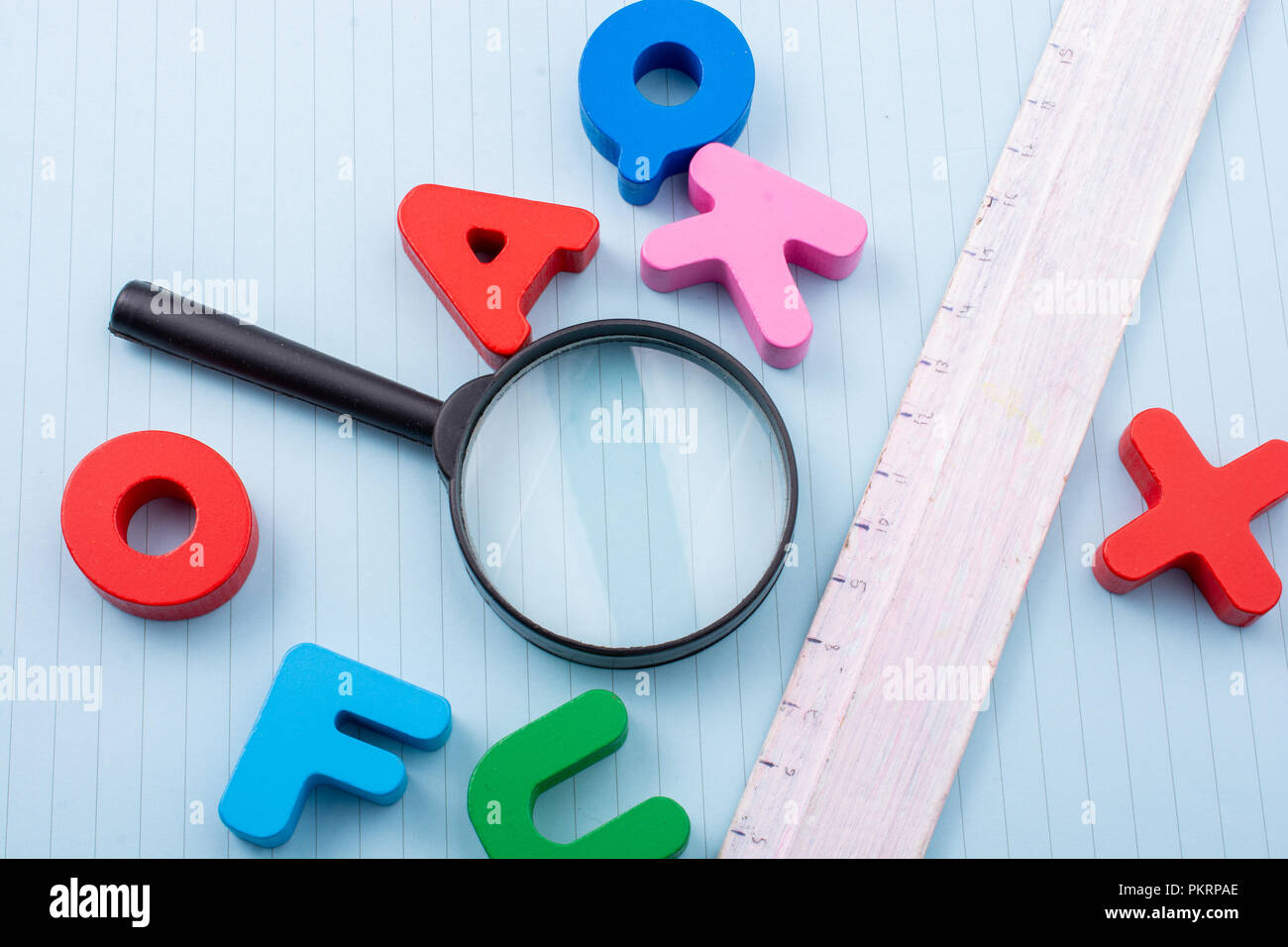 Education concept by School lettering with colorful wooden letters ...