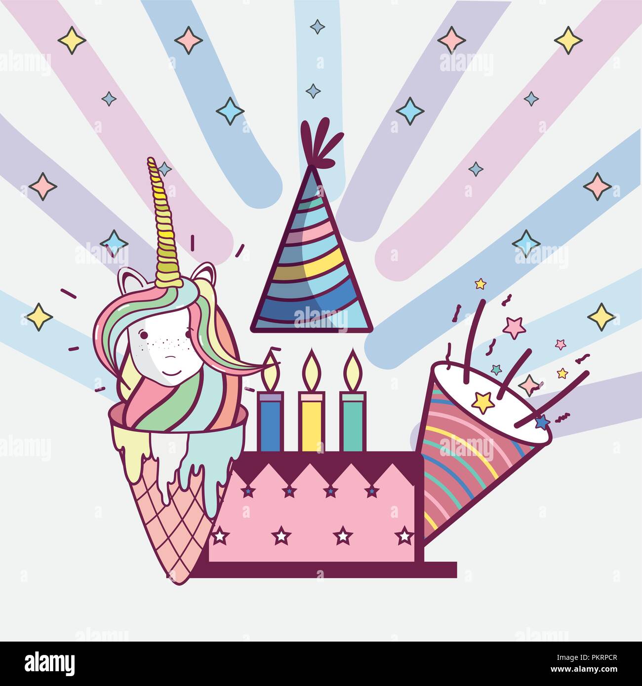 Kids party cartoons Stock Vector Image & Art - Alamy