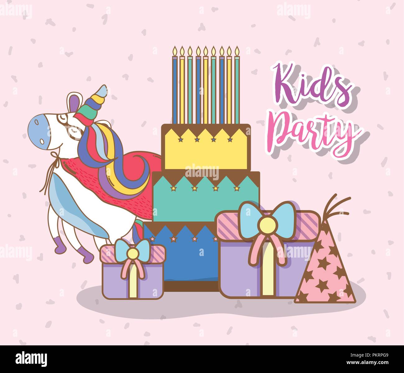 Kids party cartoons Stock Vector Image & Art - Alamy
