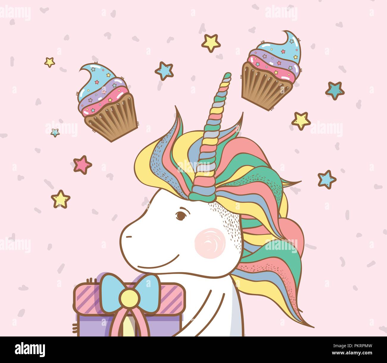 birthday, party, unicorn, party cartoons Stock Vector Image & Art - Alamy