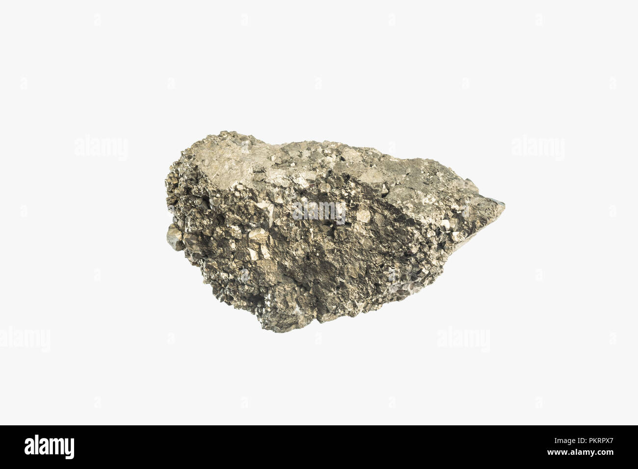Bright Sparkling Raw Pyrite stone from China isolated Stock Photo - Alamy