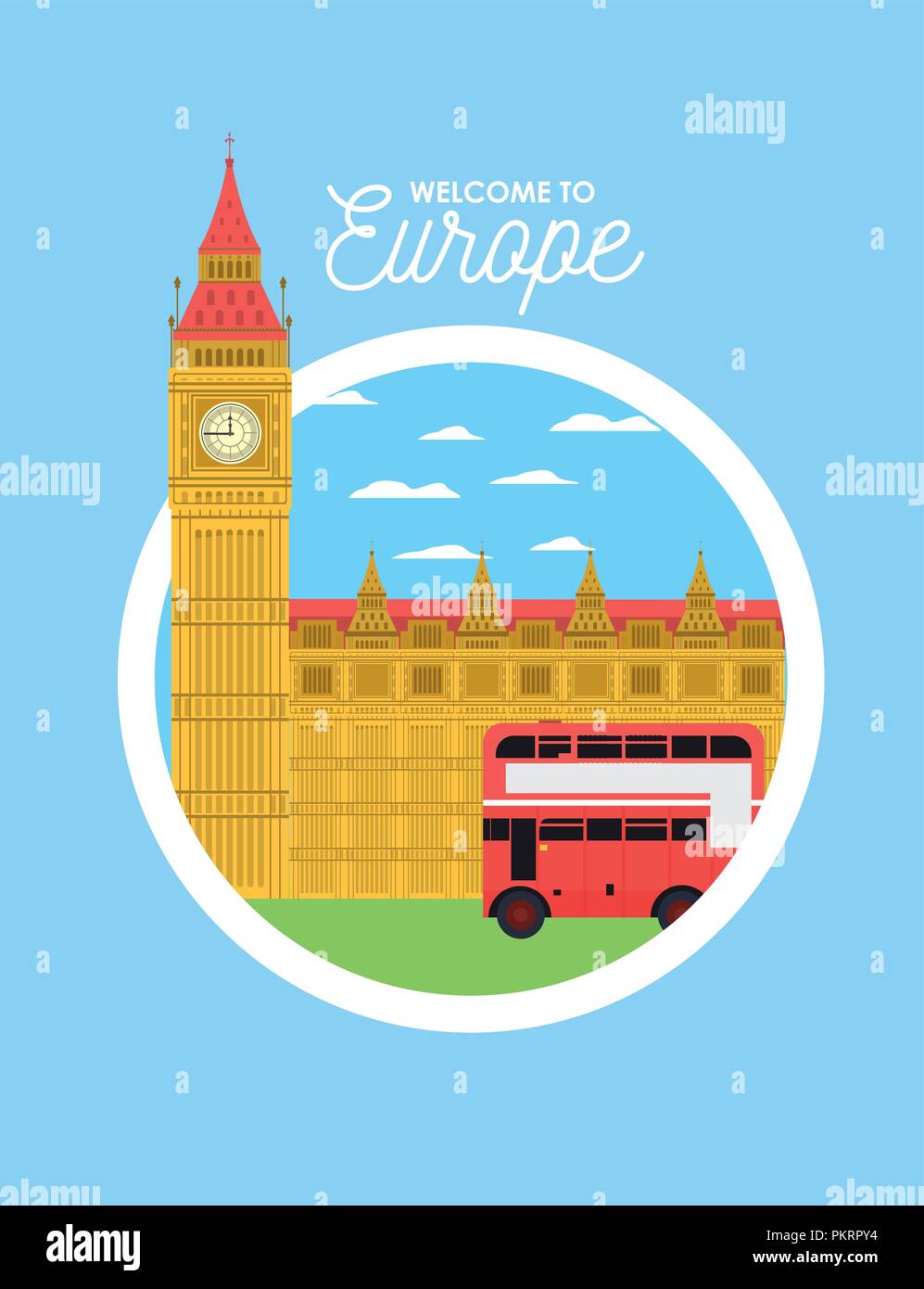 Welcome to europe Stock Vector Image & Art - Alamy