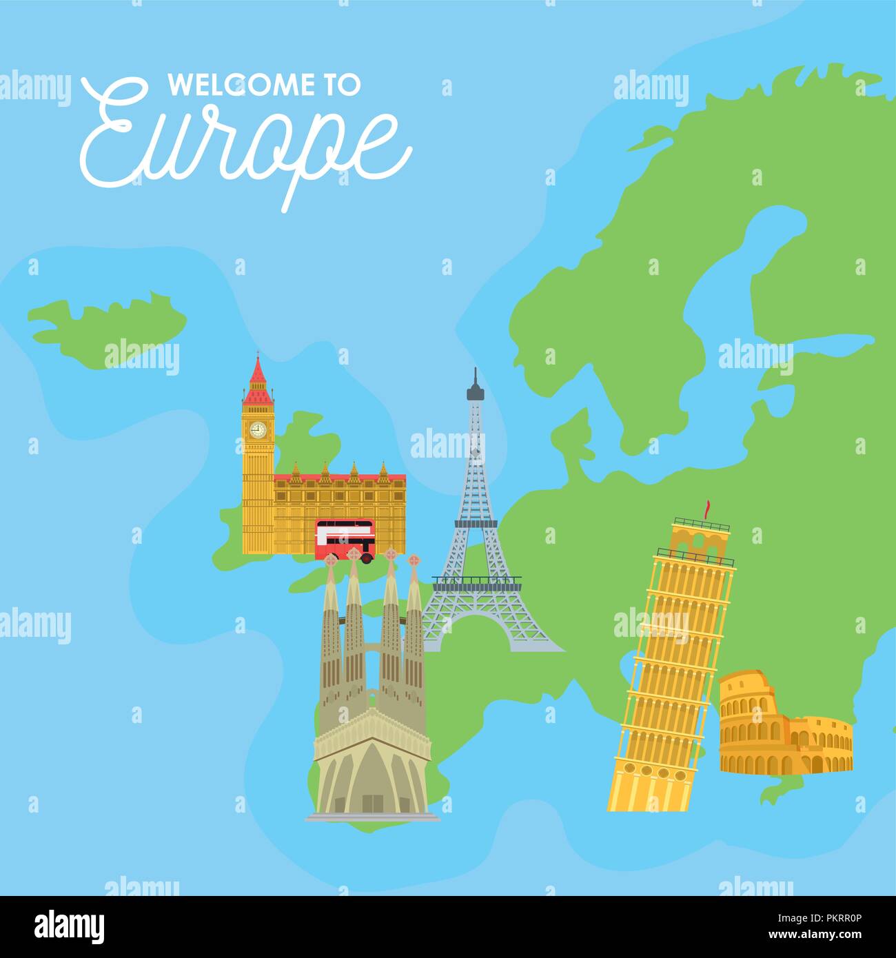 Welcome to europe Stock Vector Image & Art - Alamy