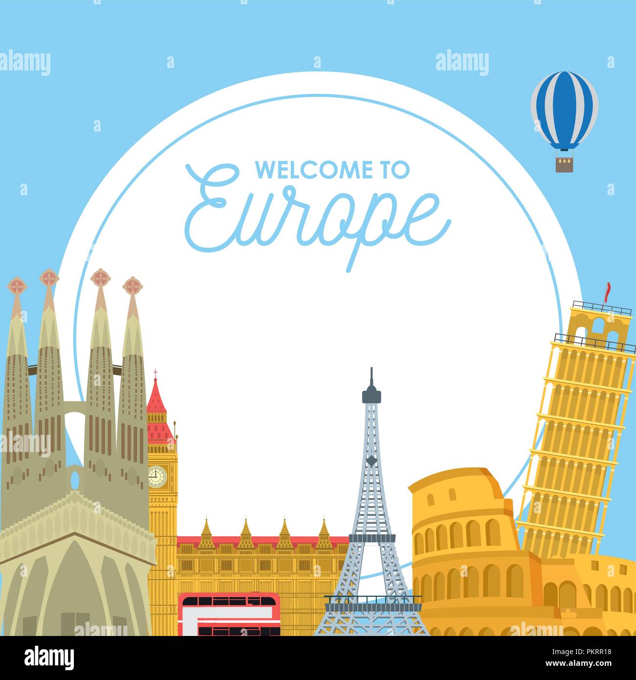 Welcome to europe Stock Vector Image & Art - Alamy