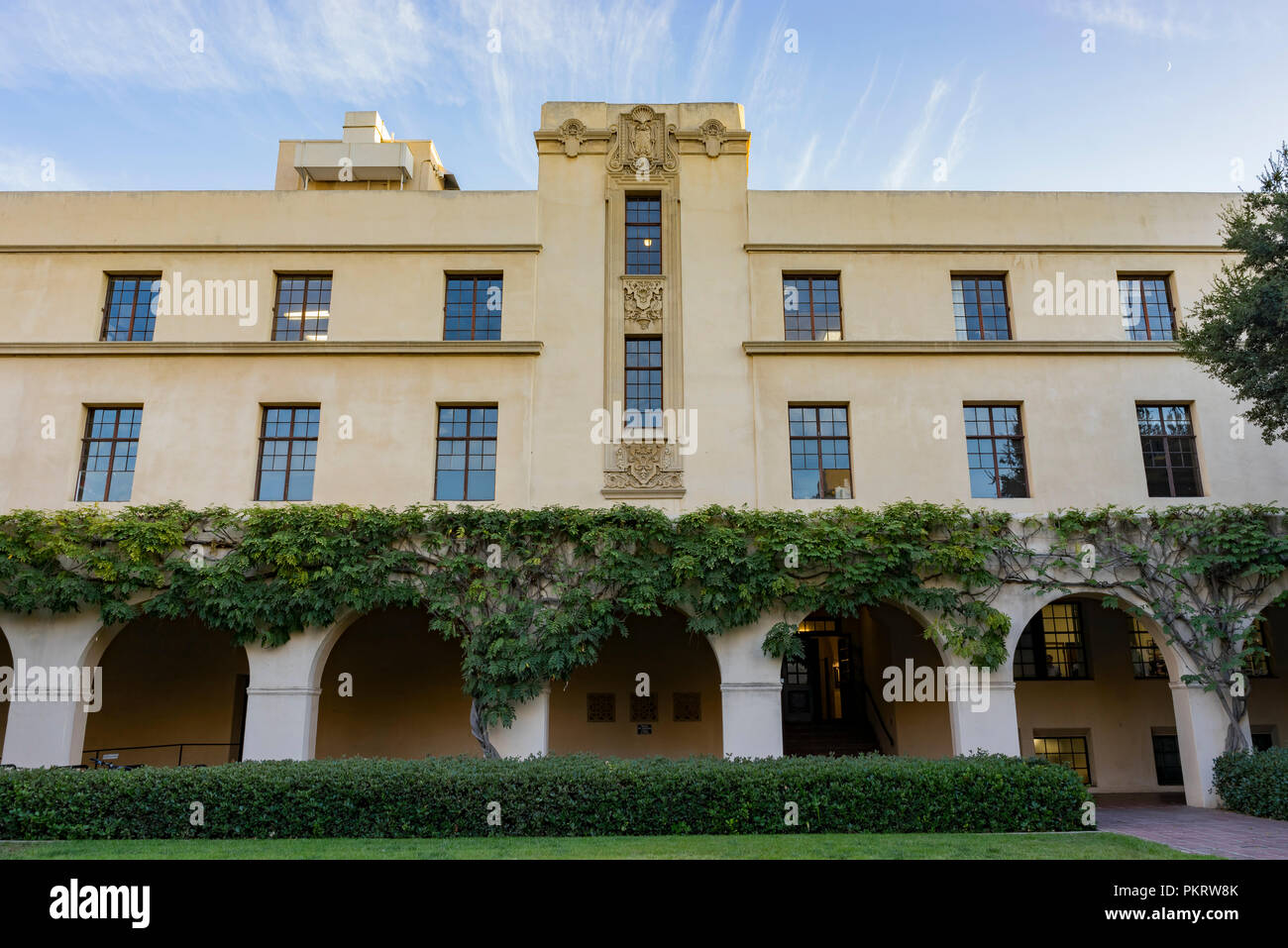 Los Angeles, OCT 5: Exterior view of a beautiful building in Caltech on ...