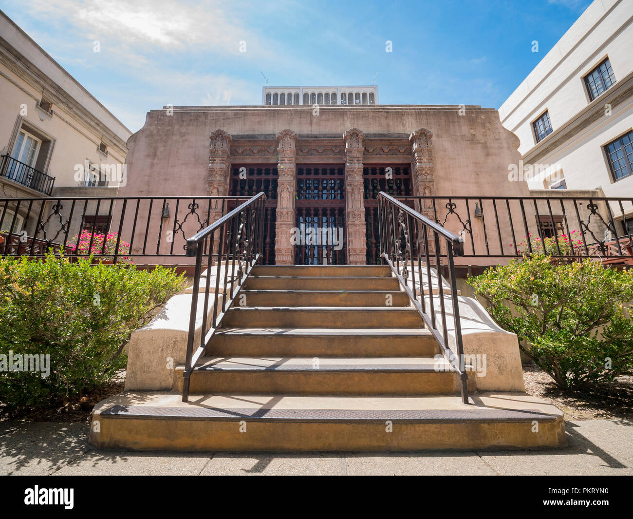 Los Angeles, JUL 21: Exterior view of a beautiful building in Caltech ...