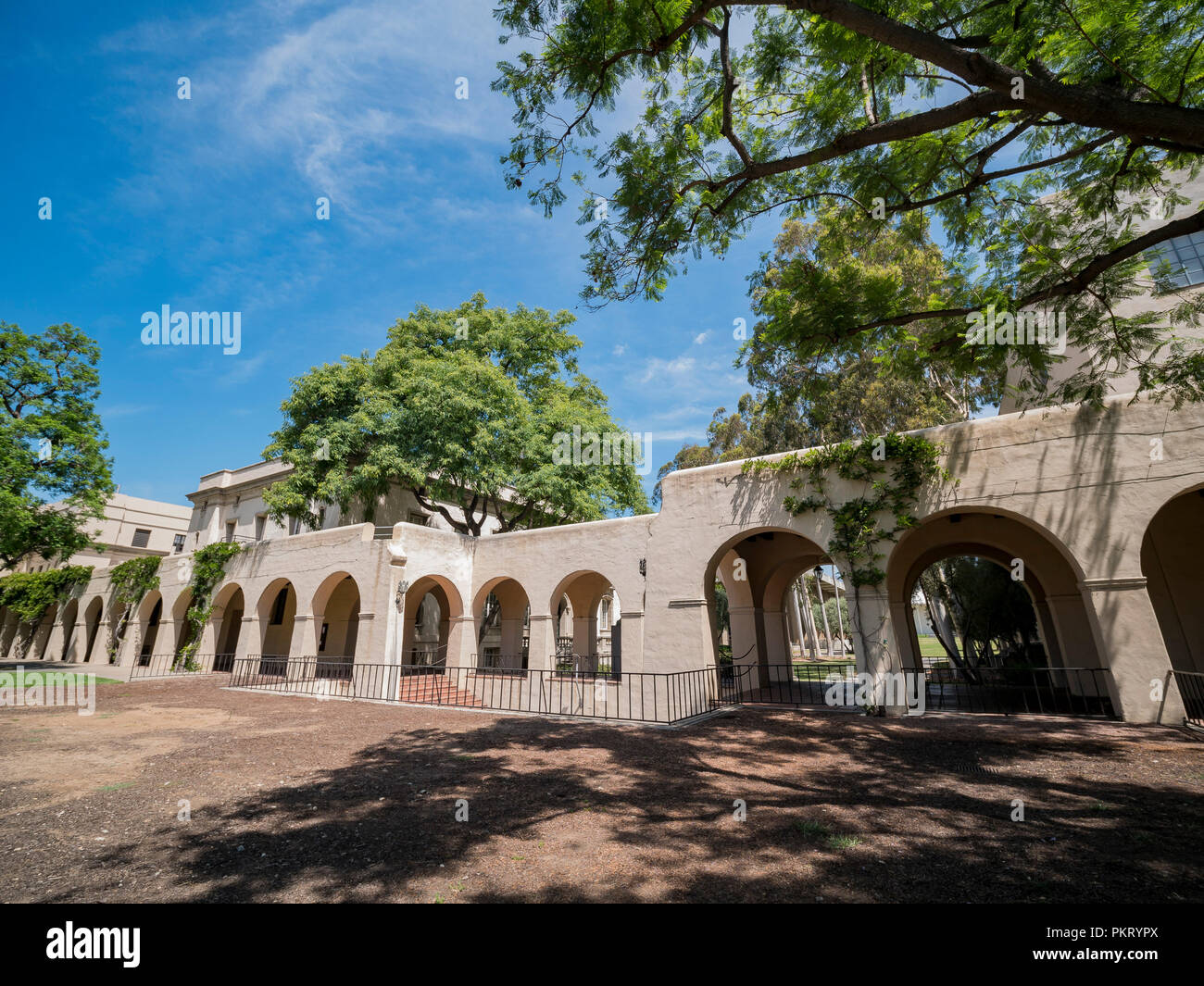 Los Angeles, JUL 21: Exterior view of a beautiful building in Caltech ...