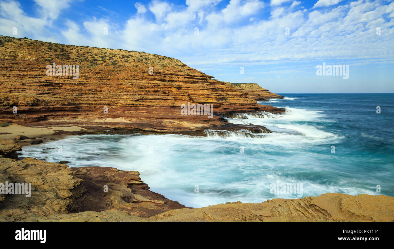 Rainbow Valley Kalbarri coast long exposure Stock Photo - Alamy
