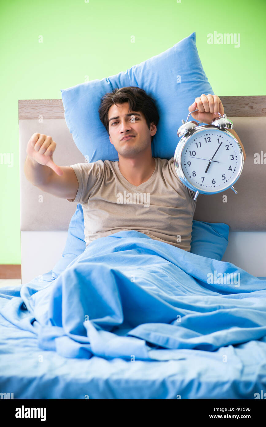 Man having trouble with his sleep Stock Photo - Alamy