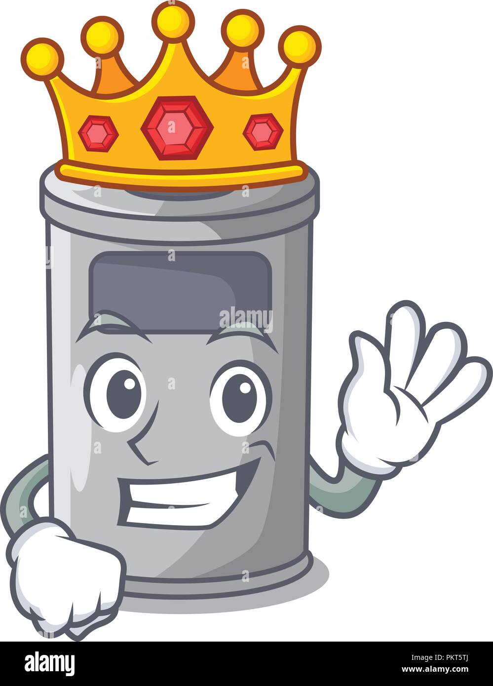 King cartoon steel trash can in the office Stock Vector Image & Art - Alamy